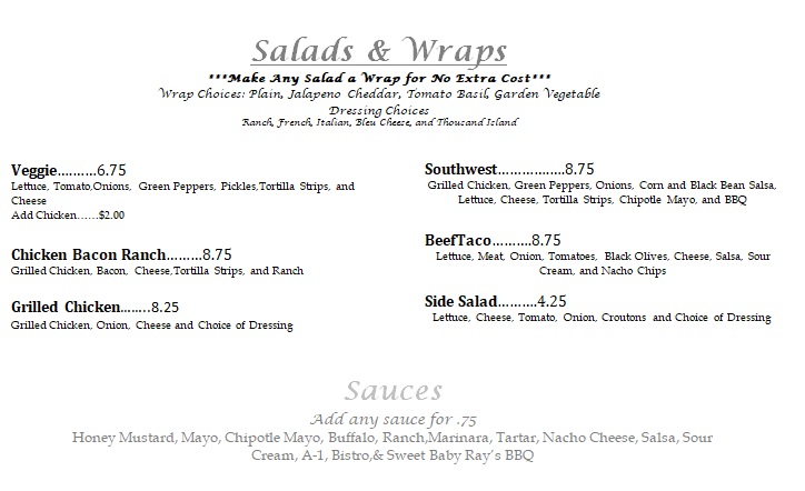 Pla-Mor Lanes, LLC > Menu